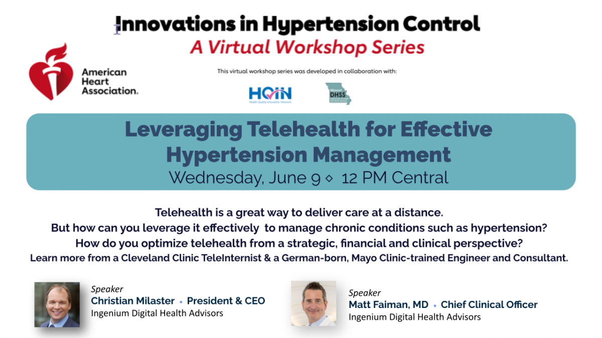 Speaking - Ingenium Digital Health Advisors